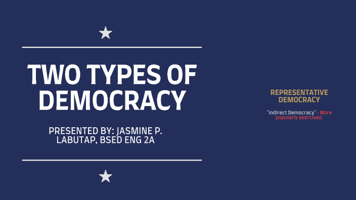 Jasmine Labutap — Two types of Democracy by JASMINE LABUTAP on Prezi
