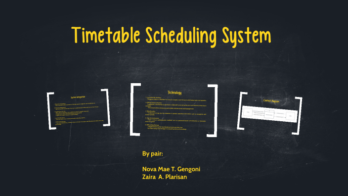 Timetable Scheduling System by NOVA MAE GENGONI on Prezi