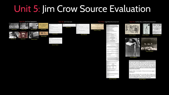 Unit 5: Jim Crow Source Analysis by Joseph Giorlando on Prezi
