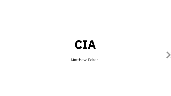 CIA by Matthew Ecker on Prezi