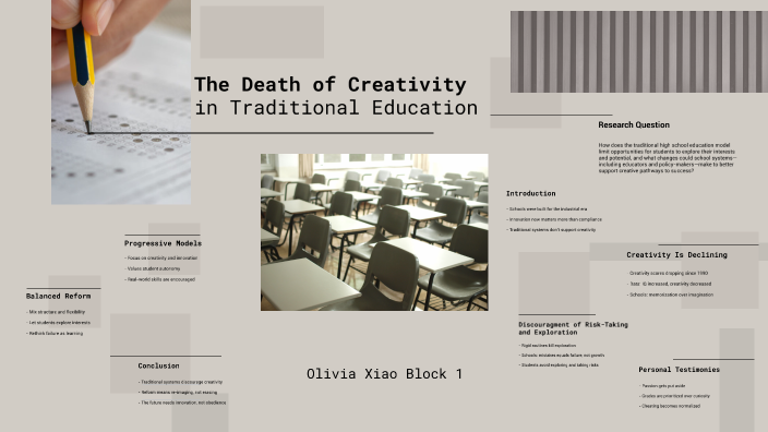 The Death of Creativity in Traditional Education by Xiaohe Xiao ...