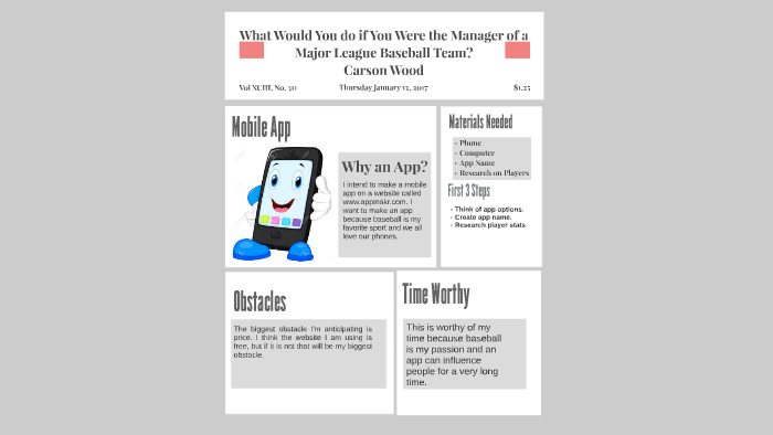 Passion Project Elevator Pitch by Carson Wood on Prezi