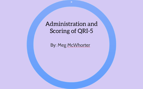 Administration and Scoring of QRI-5 by Meg McWhorter on Prezi