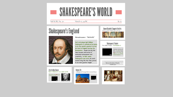 SHAKESPEARE'S TIMES by Vicky Lou on Prezi