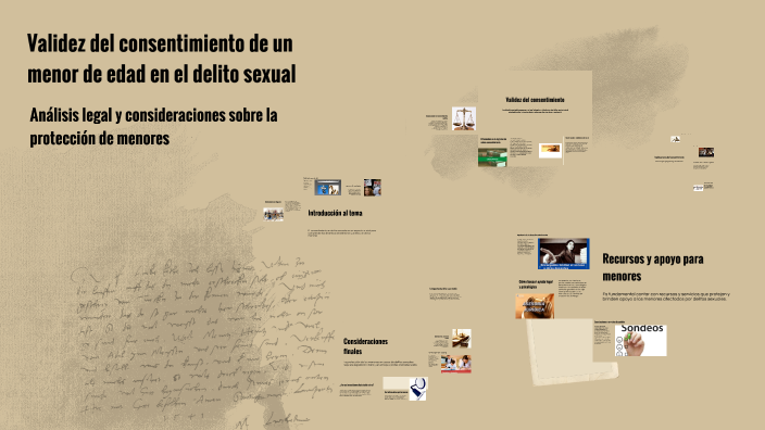 Validez del consentimiento de un menor de edad en el delito sexual by ...