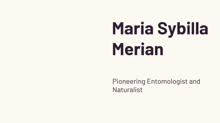 Maria Sybilla Merian: Pioneer of Entomology by Marisela Martinez ...