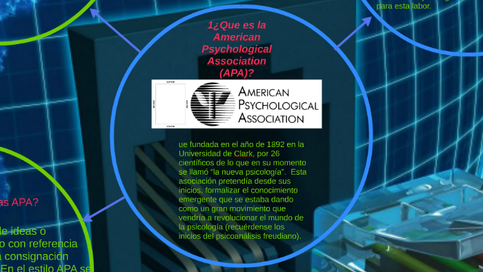 Breve historia de la American Psychological Association (APA by felix ...
