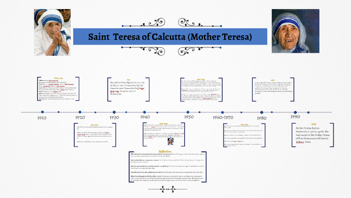 Mother Teresa Timeline by Jorja Ellwood on Prezi