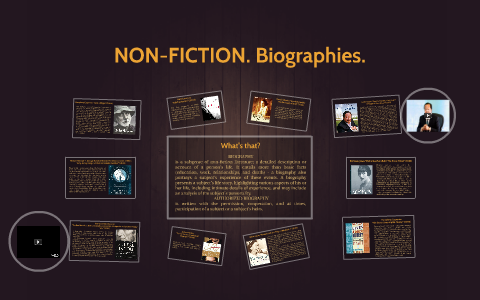 NON-FICTION. Biographies. by Sophie Vladimirovna on Prezi