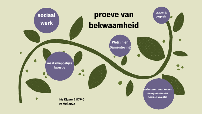 Proeve van Bekwaamheid by iris klaver