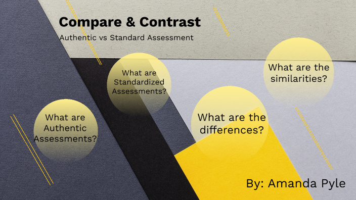 Authentic vs Standard Assessment by Amanda Pyle on Prezi