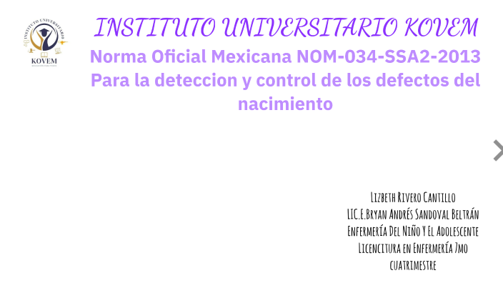 Norma Oficial Mexicana NOM-034-SSA2-2013 Para la deteccion y control de ...