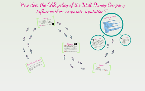 How does the CSR policy of the Walt Disney Company influence their ...