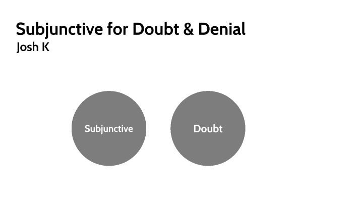 Subjunctive in Doubt and Denial by Josh Kerekes on Prezi