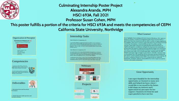 Final Internship Poster by Alexandra Aranda on Prezi