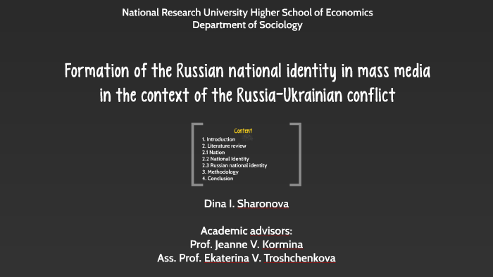 Formation of the Russian national identity in mass media in by Dina ...