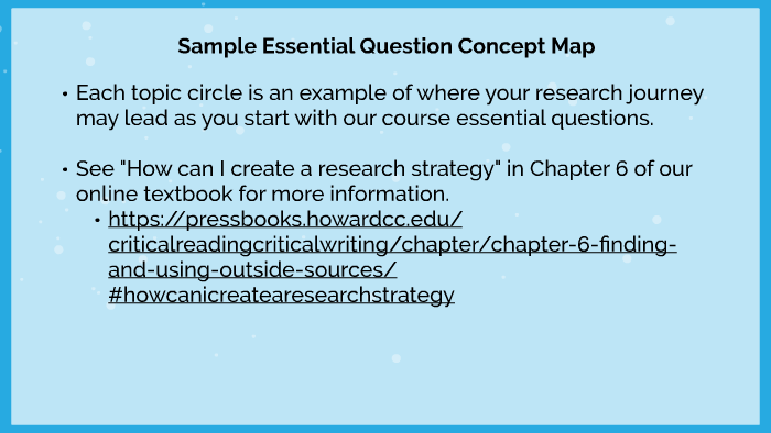Sample Essential Question Concept Map by on Prezi