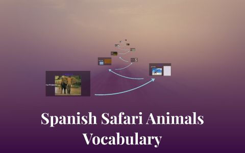 Spanish Safari Animals Vocabulary by Dillon Rattray on Prezi