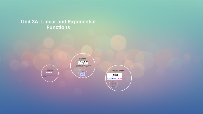 Unit 3A: Linear and Exponential Functions by COREY M on Prezi