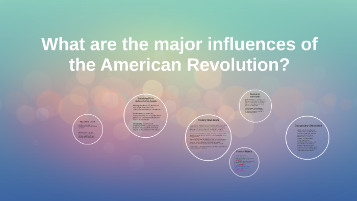 What are the major influences of the American Revolution? by Shelby ...