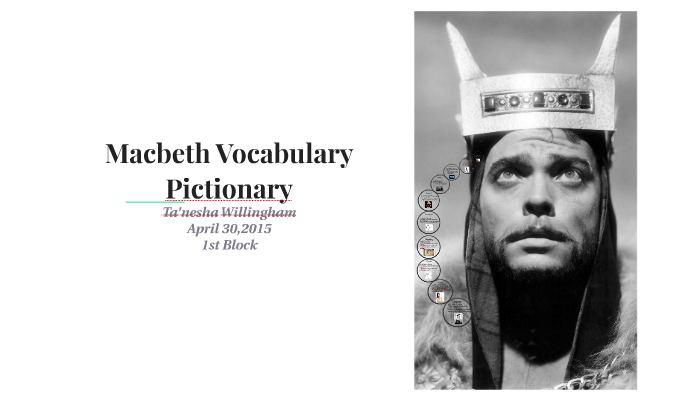 Macbeth Vocabulary Pictionary by Tanesha Willingham on Prezi