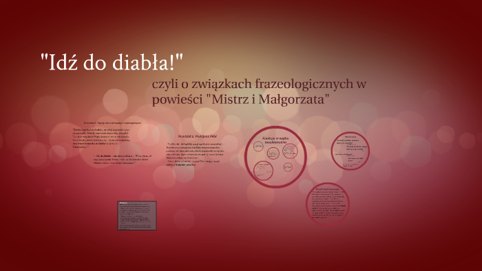 Związki frazeologiczne z diabłem by Karolina Bolimowska on Prezi