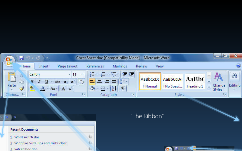 Microsoft Word 2007 Interface by Jane Mason on Prezi