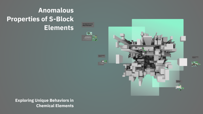 Anomalous Properties of S-Block Elements by Harshith Ravikrindi on Prezi