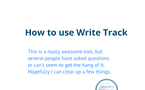 How to use Write Track by Jessica Critcher on Prezi