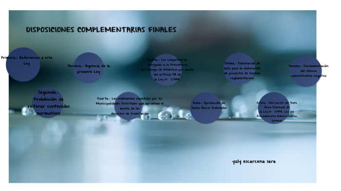 DISPOSICIONES COMPLEMENTARIAS FINALES by yuly escarcena on Prezi