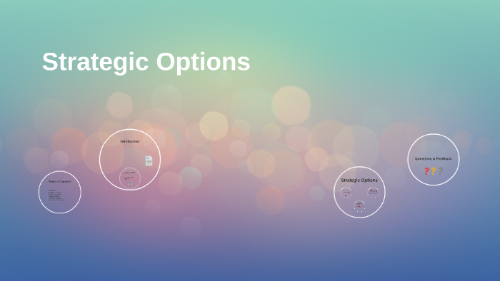 Strategic Options by janel de boer on Prezi