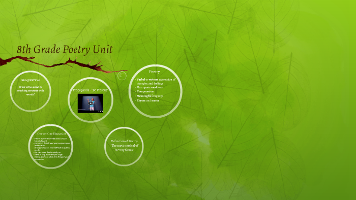 8th Grade Poetry Unit by Jessica Cespedes on Prezi