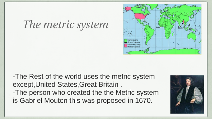 Metric Vs United States Customary System by tyler be on Prezi
