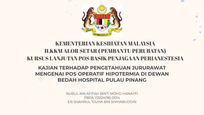 ILKKM ALOR SETAR ( PEMBANTU PERUBATAN) KURSUS LANJUTAN POS BASIK ...