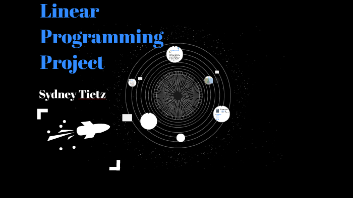 Linear Programming Project By Sydney Tietz