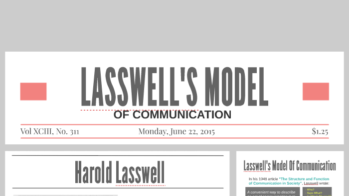 LASSWELL'S MODEL by Geissen Earl on Prezi