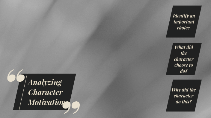 Analyzing Character Motivation by Kalyn Flanagin on Prezi
