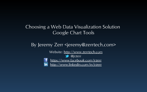 Choosing a Web Data Visualization Solution - Google Chart Tools by ...