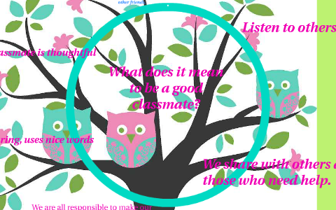 What does it mean to be a good classmate? by Kelly Ann on Prezi