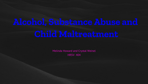 Alcohol, Substance Abuse and Child Maltreatment by Crystal Weinel on ...