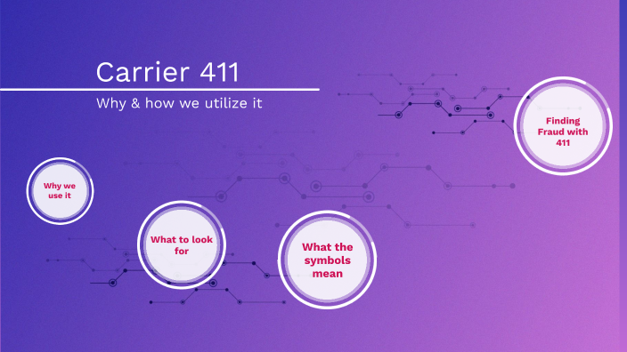 Carrier 411 Training by Linda Bennett on Prezi