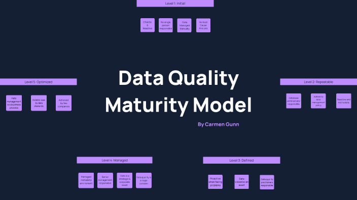 Mind Map- Data Quality Maturity Model by Carmen Gunn on Prezi