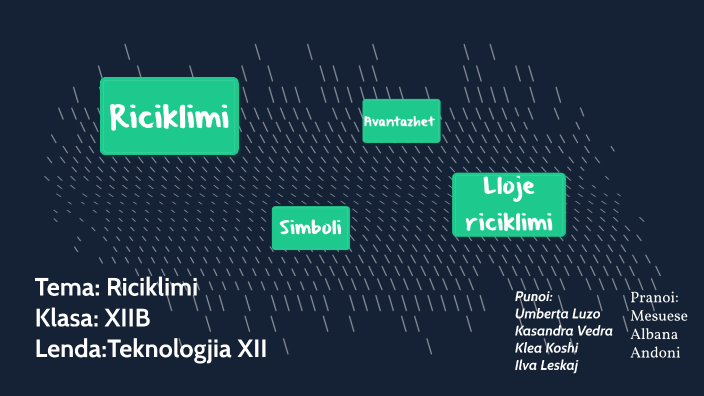 Riciklimi XIIB by Umberta Luzo on Prezi