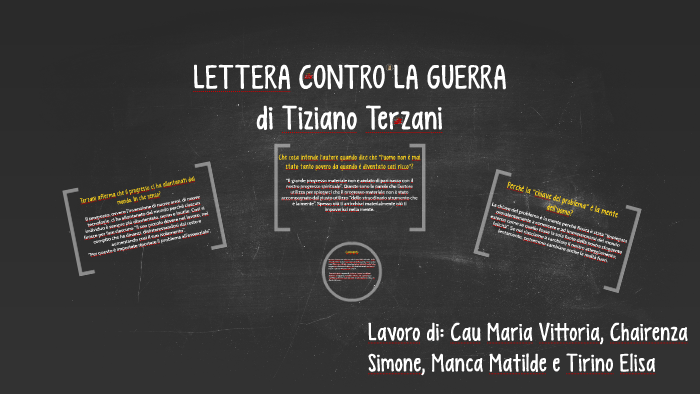 LETTERA CONTRO LA GUERRA by matilde manca