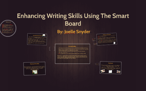 Enhancing Writing Skills Using The Smart Board by Joelle Snyder on Prezi