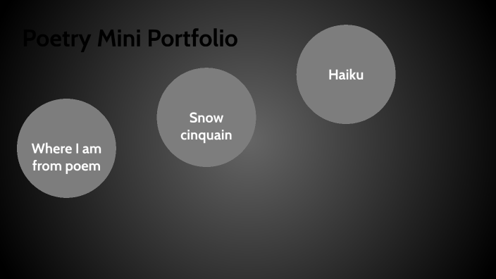Poetry Mini Portfolio by James Bell on Prezi