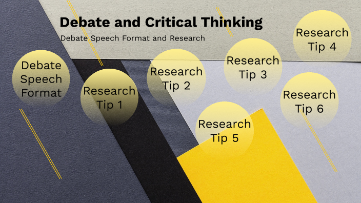 Debate and Critical Thinking - Lesson 1 - Debate Speech Format and ...