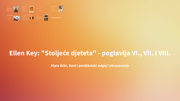 Ellen Key: "Stoljeće djeteta" - poglavlja VI., VII. I VIII. by Klara ...