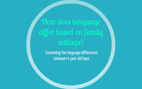 How does language differ based on family settings? by Karissa Hicks on ...