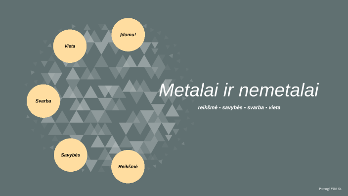 Metalai ir nemetalai by Vardenis Pavardenis on Prezi